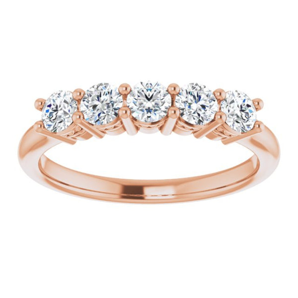 14K Rose 1/2 CTW Natural Diamond Anniversary Band – A Bryan’s Jewelers